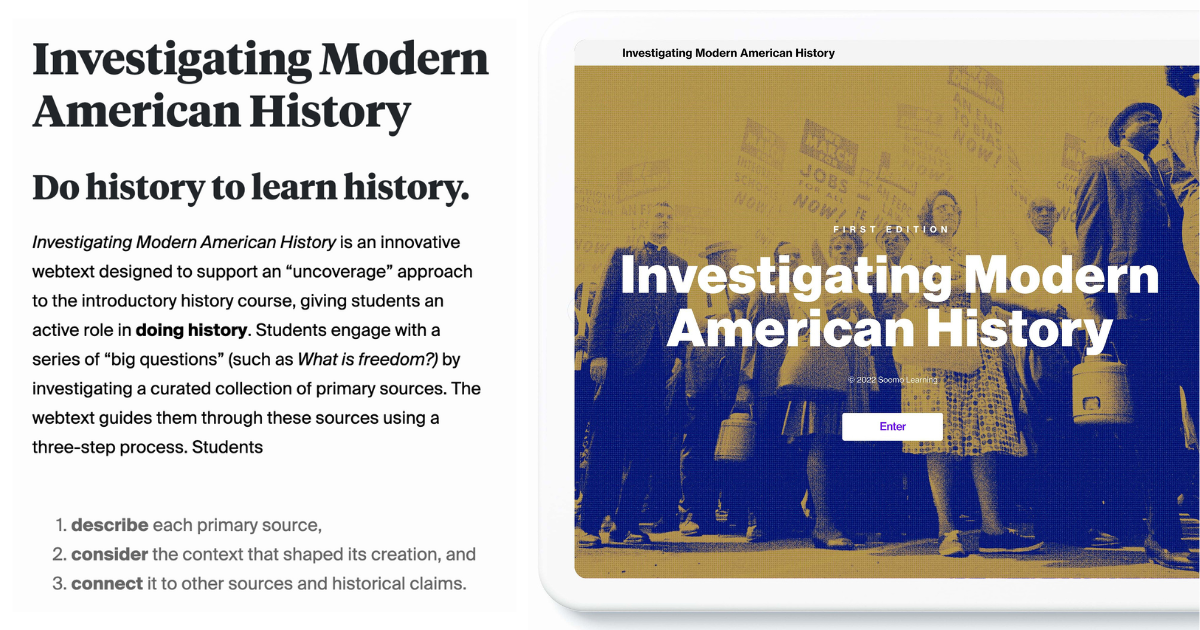 Investigating Modern American History | Soomo Learning
